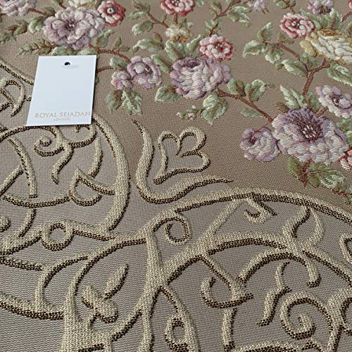 Royal Sejadah Prayer Mats, Prayer Rug, Janamaz, Islamic Gift Set (Cream)