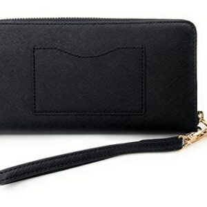 Tory Burch Women's Emerson Wristlet Zip Continental (Black)