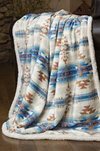 carstens wrangler stack rock southwestern sherpa throw blanket 54×68