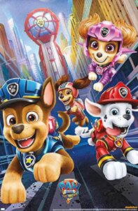 trends international nickelodeon paw patrol movie-action wall poster, 22.375″ x 34″, premium unframed version