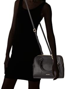 NINE WEST womens Cyra List SATCHEL, Black, One Size US