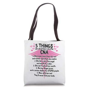 cna nurse things you should know nurses week nursing school tote bag