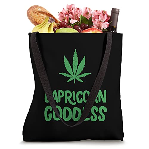 Capricorn Goddess Weed Leaf Marijuana Horoscope Astrology Tote Bag