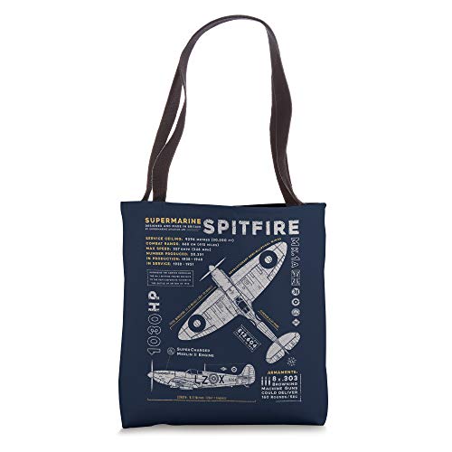 Spitfire Mk.1 | RAF British WWII Supermarine Fighter Plane Tote Bag