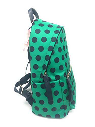 Kate Spade New York Large Nylon Backpack Chelsea Delightful Dot (Green & Navy)