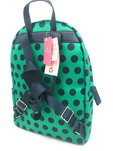 Kate Spade New York Large Nylon Backpack Chelsea Delightful Dot (Green & Navy)