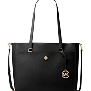 Michael Kors Maisie Large Pebbled Leather 3-IN-1 Tote Bag (Black)