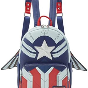 Loungefly Marvel Falcon Captain America Cosplay Womens Double Strap Shoulder Bag Purse