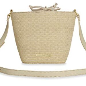 KATIE LOXTON Callie Womens Straw Adjustable Shoulder Strap Cross Body Bag Natural