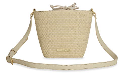 KATIE LOXTON Callie Womens Straw Adjustable Shoulder Strap Cross Body Bag Natural