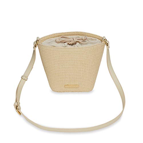 KATIE LOXTON Callie Womens Straw Adjustable Shoulder Strap Cross Body Bag Natural