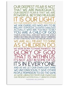 our deepest fear poster no frame or framed canvas 0.75 inch print in us novelty quote meaningful, motivational