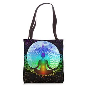 Chakra Meditation Moon Tote Bag