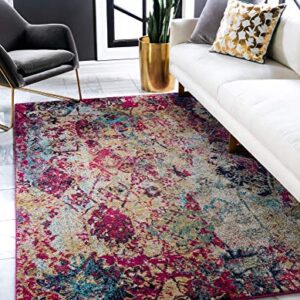 Rugs.com El Paso Collection Rug – 9'x12' Multi Medium Rug Perfect for Living Rooms,Large Dining Rooms,Open Floorplans,Multicolor