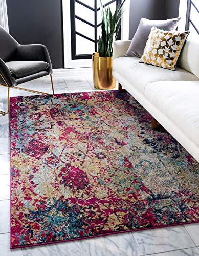 Rugs.com El Paso Collection Rug – 9'x12' Multi Medium Rug Perfect for Living Rooms,Large Dining Rooms,Open Floorplans,Multicolor