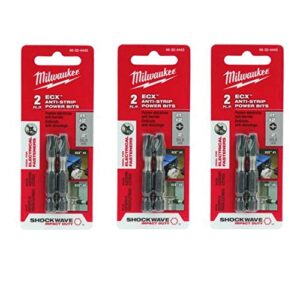 milwaukee elec tool 48-32-4443 2″ ecx pwr bit combo pack of 3