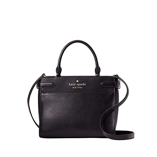 Kate Spade New York Staci Small Saffiano Leather Satchel Bag in Black