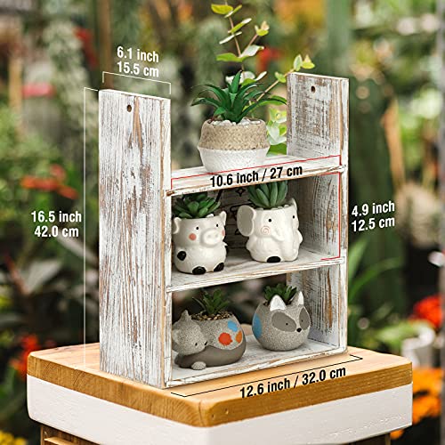 Luxspire Bathroom Shelves Wall Hanging Shelf, 3 Tier Rustic Wooden Floating Shelf Storager for Bedroom Living Room Bathroom Decor,Plant Towel Toilet Paper Shelves Over Toilet Organiser Rack, Relax