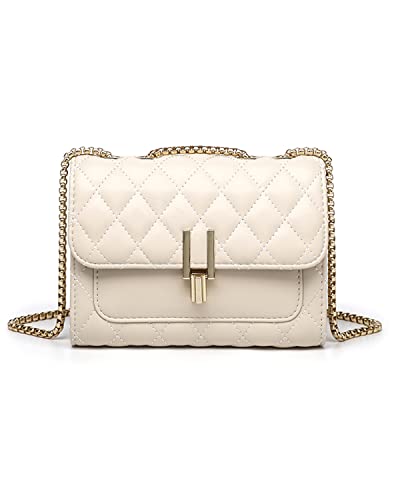 YXBQueen Women's Crossbody Handbags white Purses and Handbags Quilted Chain Purse Small Satchel Handbags