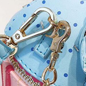 QZUnique Women's PU Leather Shoulder Bag Novelty Ice Cream Shaped Crossbody Bags Cute Phone Chain Bag Handbag Messenger Portable Bag