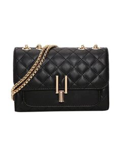 yxbqueen womens black purse quilted crossbody bags for women over the shoulder purses with chain