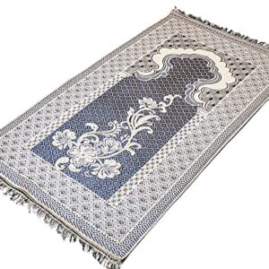 Ottoman Turkish Style Muslim Prayer Rug, Floral Pattern Prayer Mat (One Thin Prayer Rug)