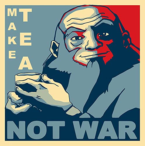 SS Creations Avatar Iroh - Make Tea Not War HD Poster | Wall Art Home & Bedroom Décor Posters | Unframed/frameable 12 x 14 inch poster