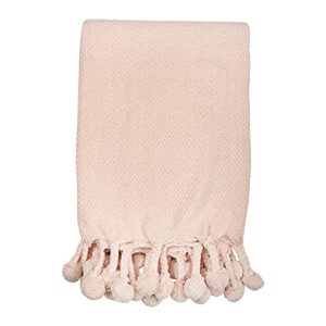 Main + Mesa Woven Cotton Pom Pom Throw