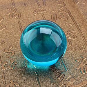 Zerodis Healing Crystal Natural Ball, Quartz Crystal Healing Ball Asian Rare Natural Royal Blue Sphere 40mm with Wood Stand Home Decor Gift