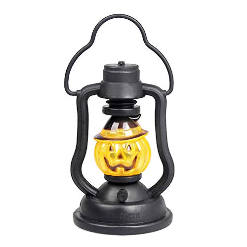 The Electric Mammoth LED Halloween Candles – Set of 4 – Light Up Flashing Pumpkin Skull Lantern Decoration – Fun Decor for Work, School, Office or Home