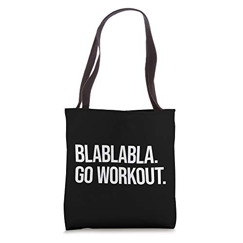 Funny Workout Saying Fitness Gym I Blablabla Tote Bag