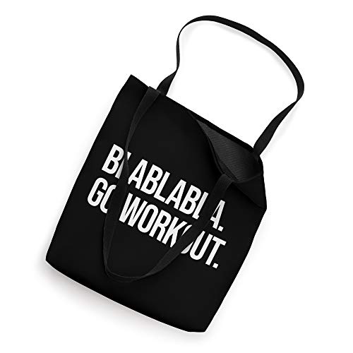 Funny Workout Saying Fitness Gym I Blablabla Tote Bag