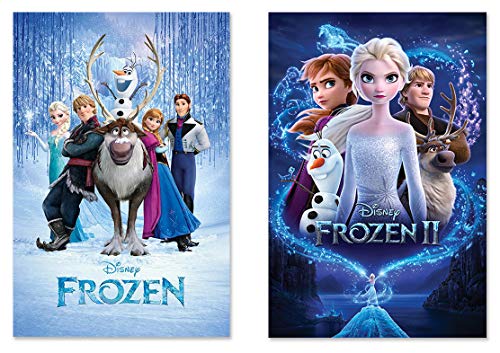 POSTER STOP ONLINE Frozen 1 & 2-2 Piece Movie Poster Set (Regular Styles) (Size: 24" x 36" each)