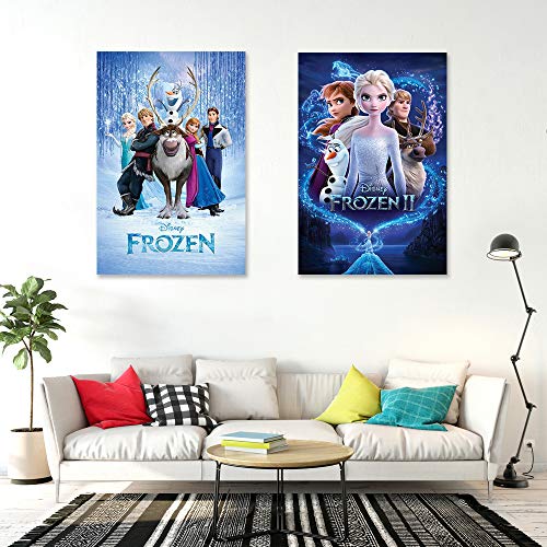 POSTER STOP ONLINE Frozen 1 & 2-2 Piece Movie Poster Set (Regular Styles) (Size: 24" x 36" each)