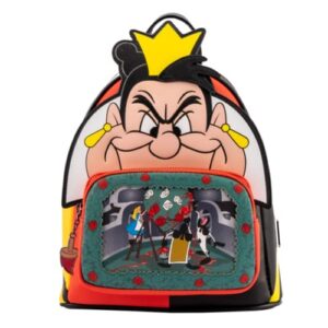 loungefly disney villains scene series queen of hearts womens double strap shoulder bag purse