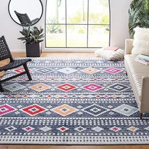 safavieh adirondack collection 6′ x 9′ grey/beige adr221f moroccan boho non-shedding living room bedroom dining home office area rug