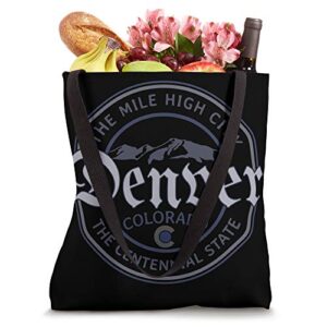 Denver Colorado Rocky Mountains Mile High City Souvenir Gift Tote Bag