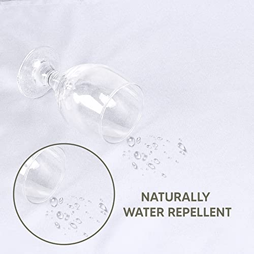 Utopia Kitchen Rectangle Table Cloth 2 Pack [60x102 Inches, White] Tablecloth Machine Washable Fabric Polyester Table Cover for Dining, Buffet Parties, Picnic, Events, Weddings and Restaurants