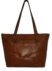 patricia nash veg tan alessano leather tote – tan