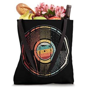 Retro style vinyl record for a music DJ Tote Bag