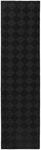 Garland Rug Diamond 3 ft. x 12 ft. Area Rug Black