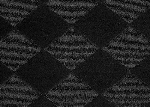 Garland Rug Diamond 3 ft. x 12 ft. Area Rug Black