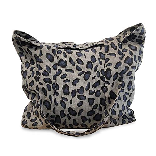 Leopard Tote Bag With Zipper Cheetah Gifts For Women Fuzzy Tote Bags For Beach