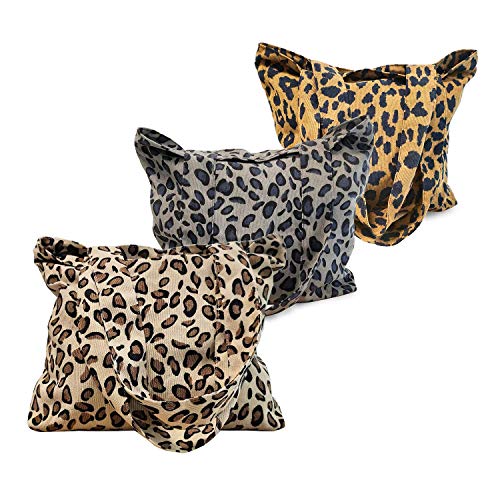 Leopard Tote Bag With Zipper Cheetah Gifts For Women Fuzzy Tote Bags For Beach