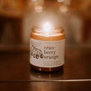 Broken Top - Cranberry Orange|9 oz. Cranberry, Citrus & Spice. Pure Soy Wax Candle. 50-Hour Burn Time. Natural Cotton Wick, Vegan, No Parabens, No Phthalates