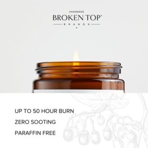 Broken Top - Cranberry Orange|9 oz. Cranberry, Citrus & Spice. Pure Soy Wax Candle. 50-Hour Burn Time. Natural Cotton Wick, Vegan, No Parabens, No Phthalates