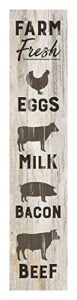 lenrius farm fresh animals rustic vertical tabletop metal sign 16″x4″