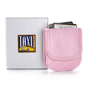 Taxi Wallet - Soft Leather, Ballet Slipper Pink – A Simple, Compact, Front Pocket, Folding Wallet, that holds Cards, Coins, Bills, ID – for Men & Women