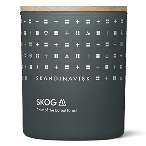 Skandinavisk Skog 'Forest' Scented Candle. Fragrance Notes: Pine Needles and Fir Cones, Birch Sap and Lily of The Valley. 7.0 oz.