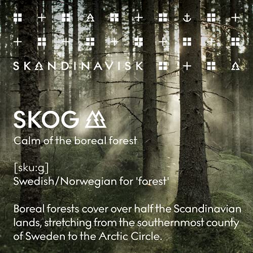 Skandinavisk Skog 'Forest' Scented Candle. Fragrance Notes: Pine Needles and Fir Cones, Birch Sap and Lily of The Valley. 7.0 oz.